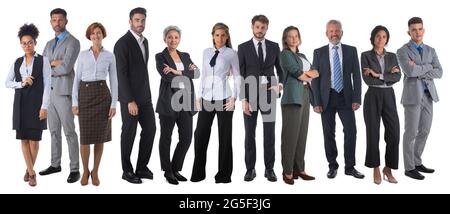 happy successful business team isolated on white background Stock Photo ...