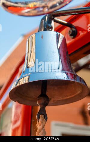 old fire alarm bell on building wall Stock Photo - Alamy