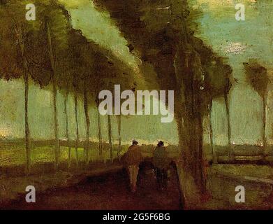 Vincent Van Gogh - Country Lane with Trees 1882 Stock Photo - Alamy