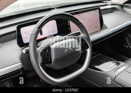 XPeng P7 EV Interior June 24 2021 in Hong Kong Stock Photo Alamy