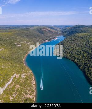 Aerial view of Limski kanal in Istra, Croatia Stock Photo - Alamy