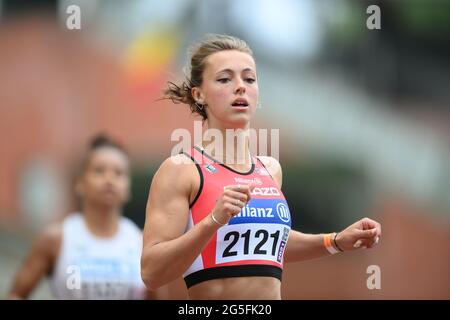 Belgian Rani Rosius pictured after the Belgian indoor athletics ...