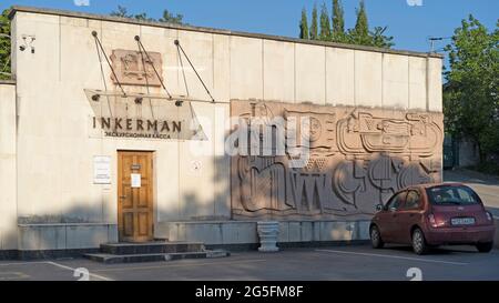 Inkerman, Crimea-June 14, 2021: Urban landscape with a view of the ...