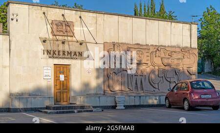 Inkerman, Crimea-June 14, 2021: Urban landscape with a view of the ...