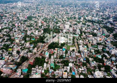 Khulna, Bangladesh - June 10, 2021: The bird's-eye view of Khulna city ...