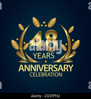 Happy Birthday years. 48 anniversary of the birthday, Candle in the ...