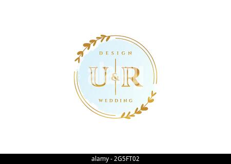 UR beauty monogram and elegant logo design handwriting logo of initial ...