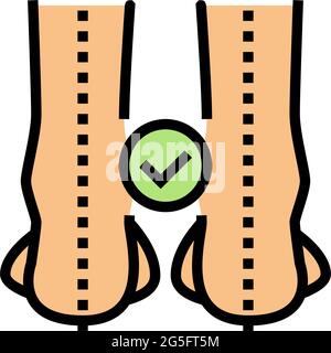 curvature of legs inward color icon vector illustration Stock Vector ...