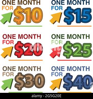 One Month sticker set. Flat designs Stock Vector Image & Art - Alamy