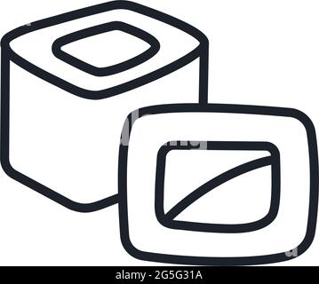 Dinner rolls linear icon. Thin line illustration. Round buns. Contour ...