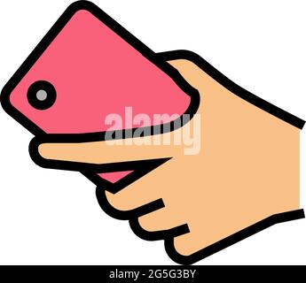 hand carrying smartphone vector line seamless pattern hand carrying ...