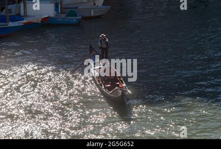 VENICE, ITALY - APRIL, 2018: The Grand Canal and the church of San ...