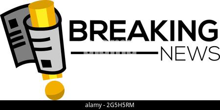NEW label with flat design. Breaking News. Latest News. Editable vector ...