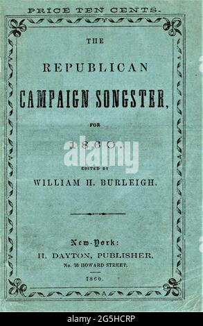 Republican Song Book, 1860 sheet music Stock Photo - Alamy