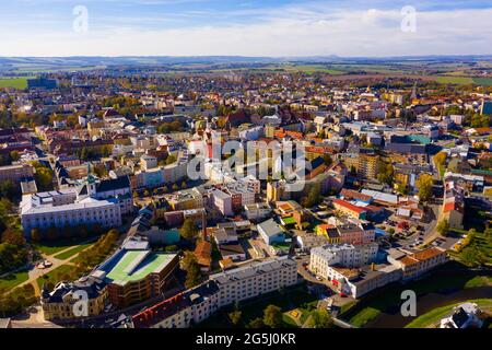 Aerial cityscape of Opava Stock Photo - Alamy