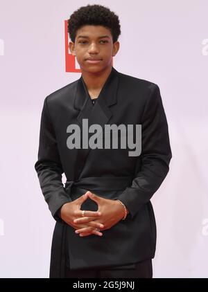 Lonnie Chavis arrives at the BET Awards 2021 held at the Microsoft ...
