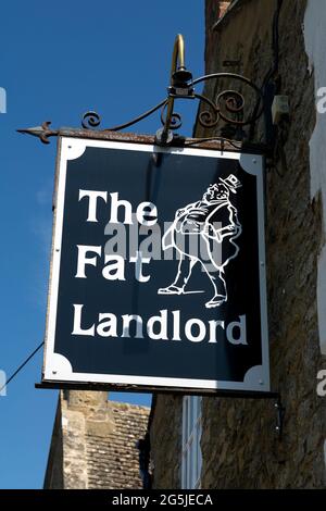 The Fat Landlord pub, Helmdon, Northamptonshire, England, UK Stock ...