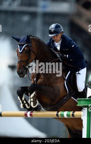 Paris, France. June 3 2021: Eiffel tower in city of Paris with ...