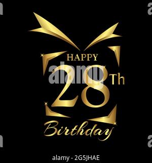Happy birthday number 28, greeting card for twenty eight year in fun ...