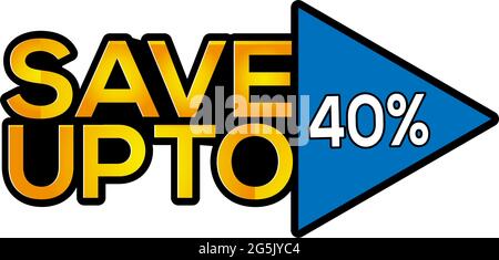 Save up to 40 percent icon stock-vector Stock Vector Image & Art - Alamy
