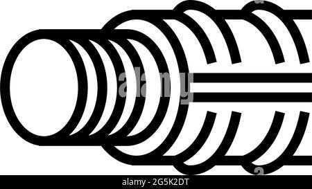 threaded fittings line icon vector illustration Stock Vector Image ...