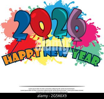 Happy New Year 2026. Festive background for your design. Vector illustration Stock Vector Image ...