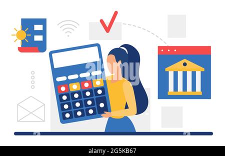 invoice receipt cartoon vector illustration Stock Vector Image & Art ...