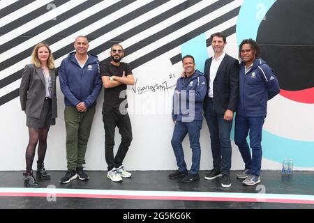 Christian Karembeu and Pierre Rabadan during inauguration of the ...