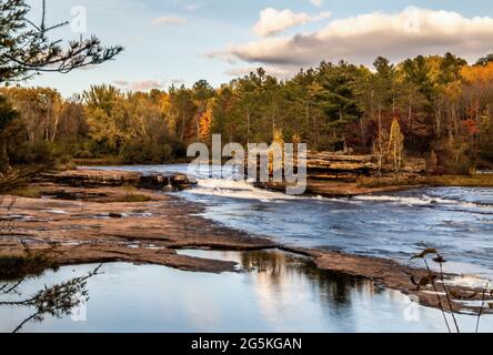 Big Spring Falls on the Kettle River in Banning State Park, Sandstone ...