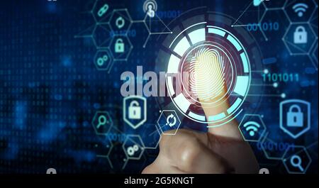 Fingerprint scan provides security access with biometrics ...