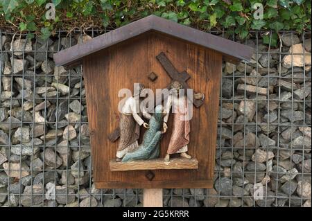 Wayside shrine at the baroque catholic pilgrimage church Maria pear ...