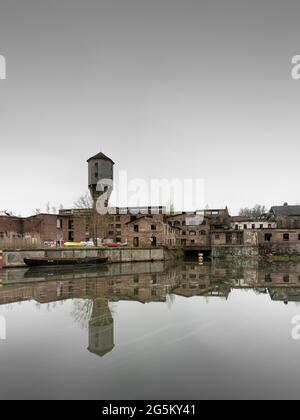 Former Wolfswinkel paper mill on the Finow Canal in Eberwalde ...