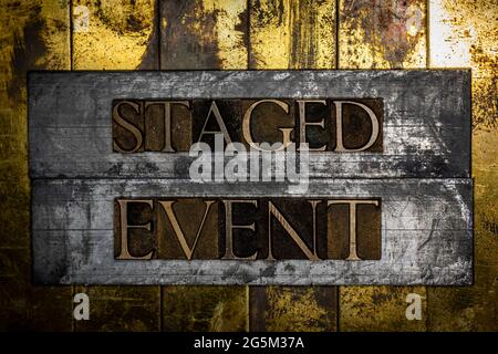 Crisis Actor text formed with real authentic typeset letters on vintage ...