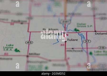 Redfield South Dakota USA shown on a Geography map or Road map Stock ...