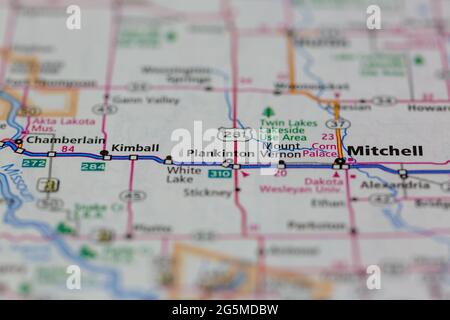 Plankinton South Dakota USA shown on a Geography map or Road map Stock ...
