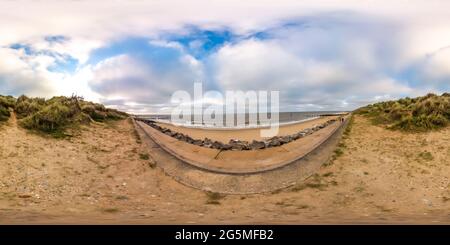 360° view of The beach in the evening light - Alamy