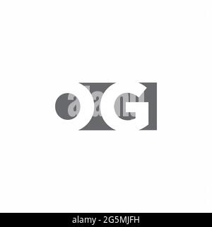 OG Logo monogram with negative space style design template isolated on ...