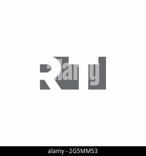 RT Logo monogram with negative space style design template isolated on ...