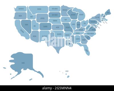 Generalized smooth map of USA Stock Vector Image & Art - Alamy
