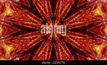 2D illustration of a kaleidoscope pattern with abstract hexagon shapes ...