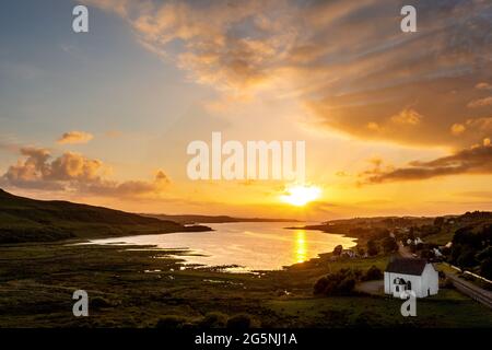 Sunset at Kensaleyre, Isle of Skye, Scotland, UK Stock Photo - Alamy