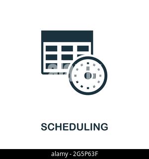 Scheduling icon. Monochrome simple Scheduling icon for templates, web ...