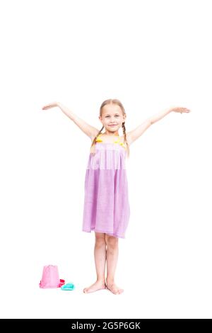 Smiling preschool children cute posing on blue background with empty ...