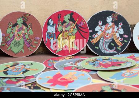BISHNUPUR, WEST BENGAL / INDIA - OCTOBER 24, 2013: Dashavatara cards ...