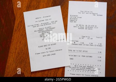 post office receipt Stock Photo - Alamy