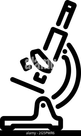 Icon Of Chemistry Microscope. Editable Bold Outline With Color Fill ...