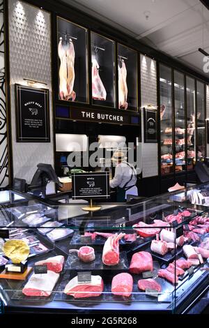 Butchers department at Harrods Knightsbridge London Stock Photo - Alamy
