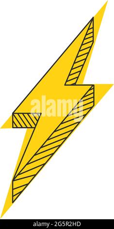 ray thunder power sticker icon Stock Vector Image & Art - Alamy