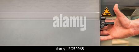 Industrial safety engineering. Compliance with safety rules when using ...