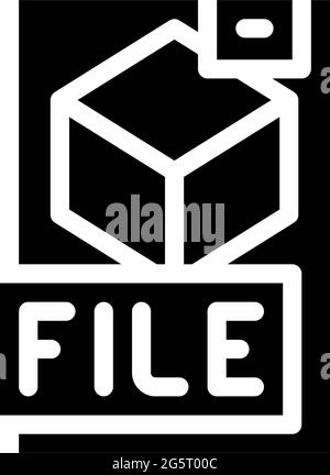 digital file production glyph icon vector. digital file production sign ...